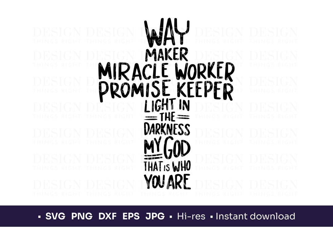 Waymaker I SVG PNG | Christian Faith Digital Design | Religious ...