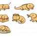 Bearded Dragon Clipart Bundle SVG PNG | 6 Cute Hand Drawn Style Beardie ...