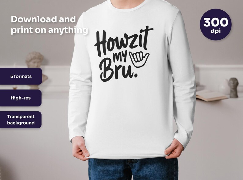 Howzit My Bru SVG PNG | South African Saying Digital Design | Cricut ...