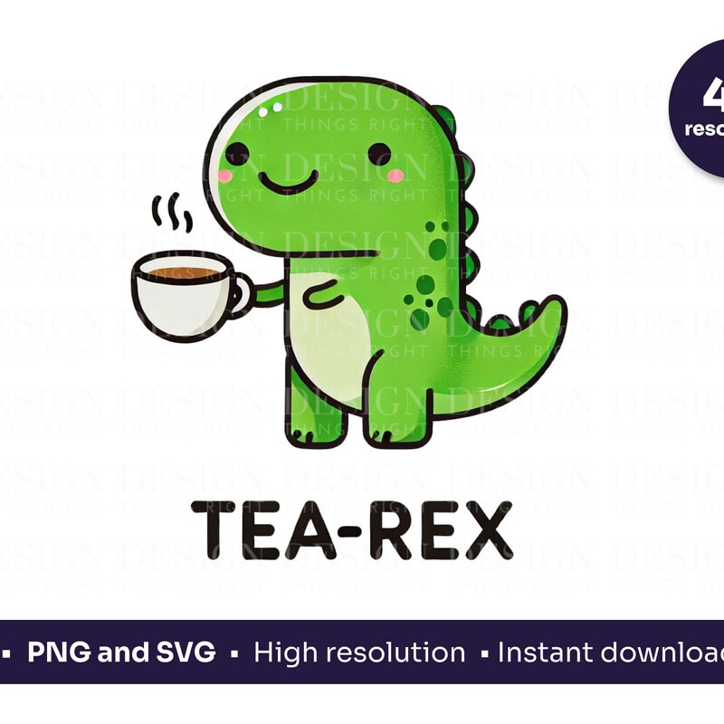 Tea Rex - Etsy