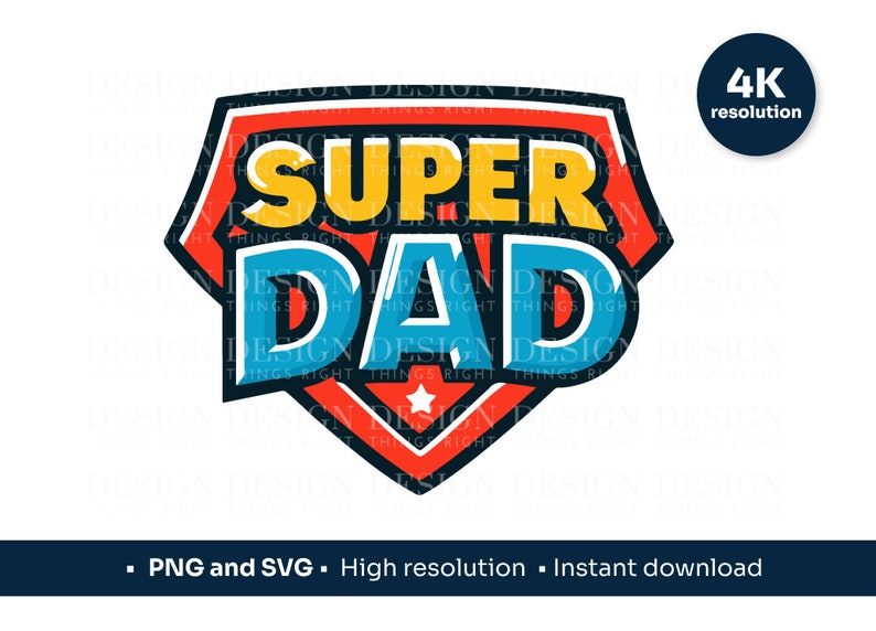 Super Dad PNG SVG Father's Day | Funny Dad Digital Image | Print on ...