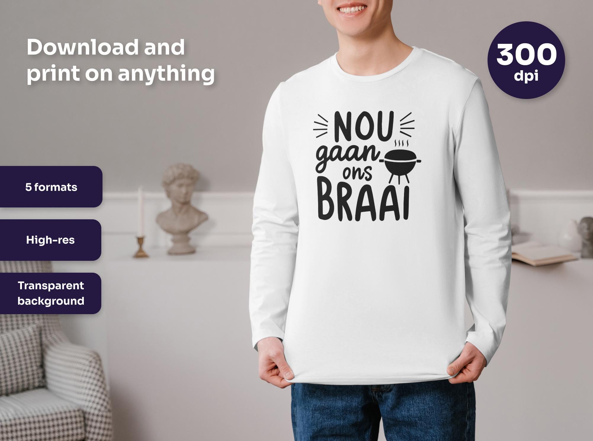 Nou Gaan Ons Braai SVG PNG | Afrikaans - Funny South African Saying ...