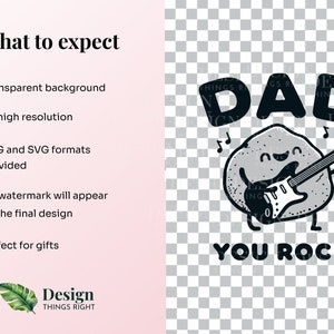 Dad, You Rock! SVG PNG | Guitarist Dad Gift | Funny Father's Day ...