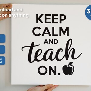 Keep Calm and Teach on SVG PNG | Teacher Appreciation Digital Design ...