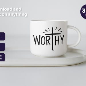 Worthy SVG PNG | Christian Faith Digital Design | Religious ...