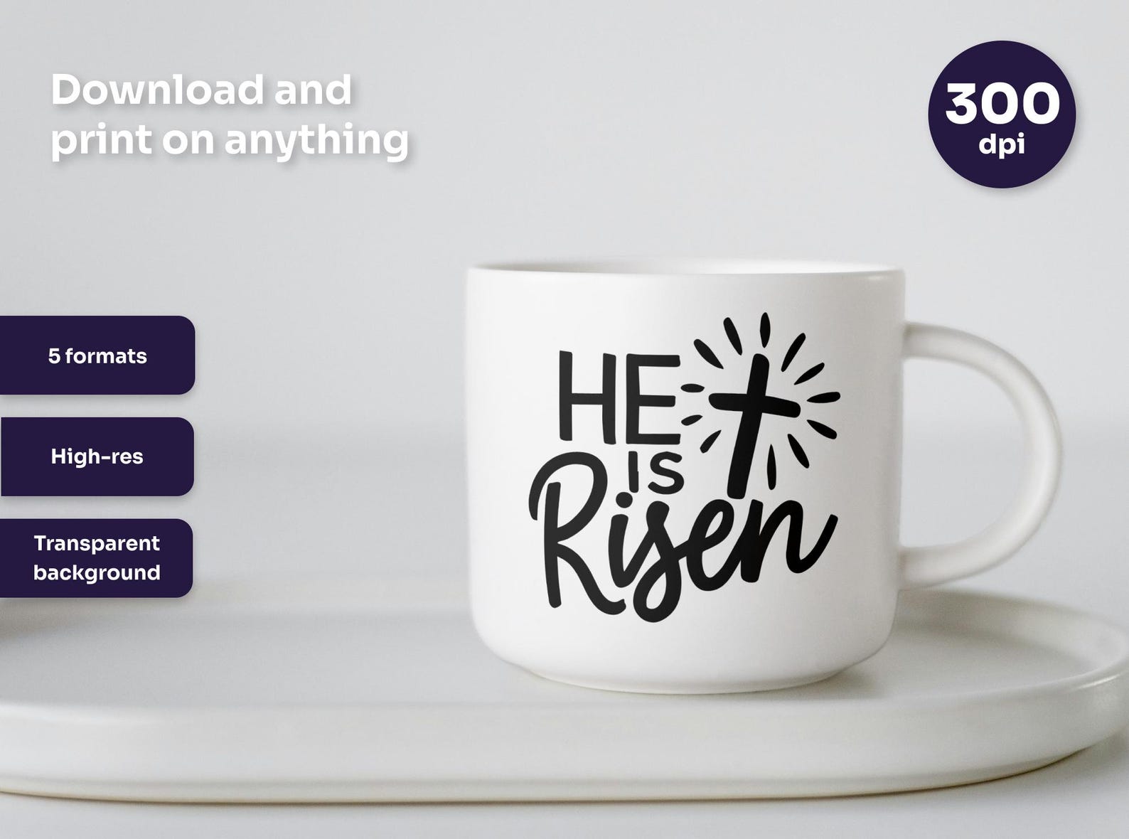He is Risen SVG PNG | Christian Faith Digital Design | Religious ...