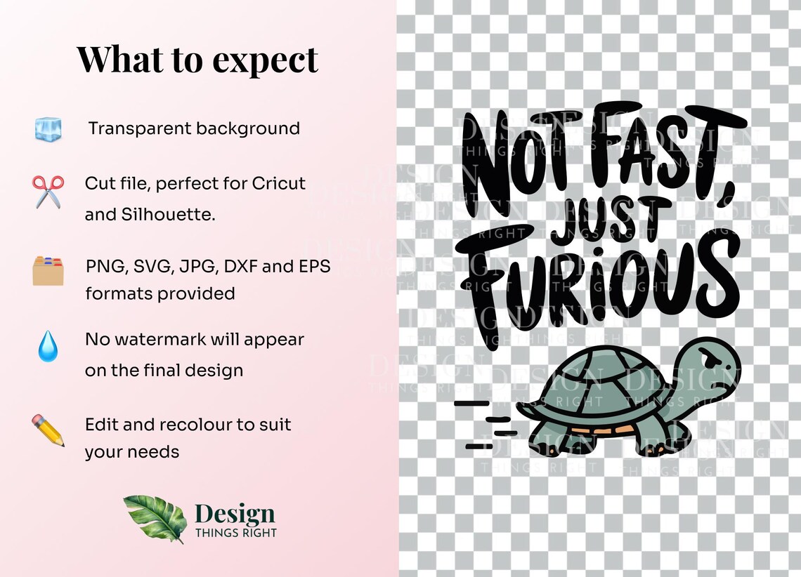Not Fast, Just Furious - Funny Turtle SVG PNG - Cute Animal Pun ...