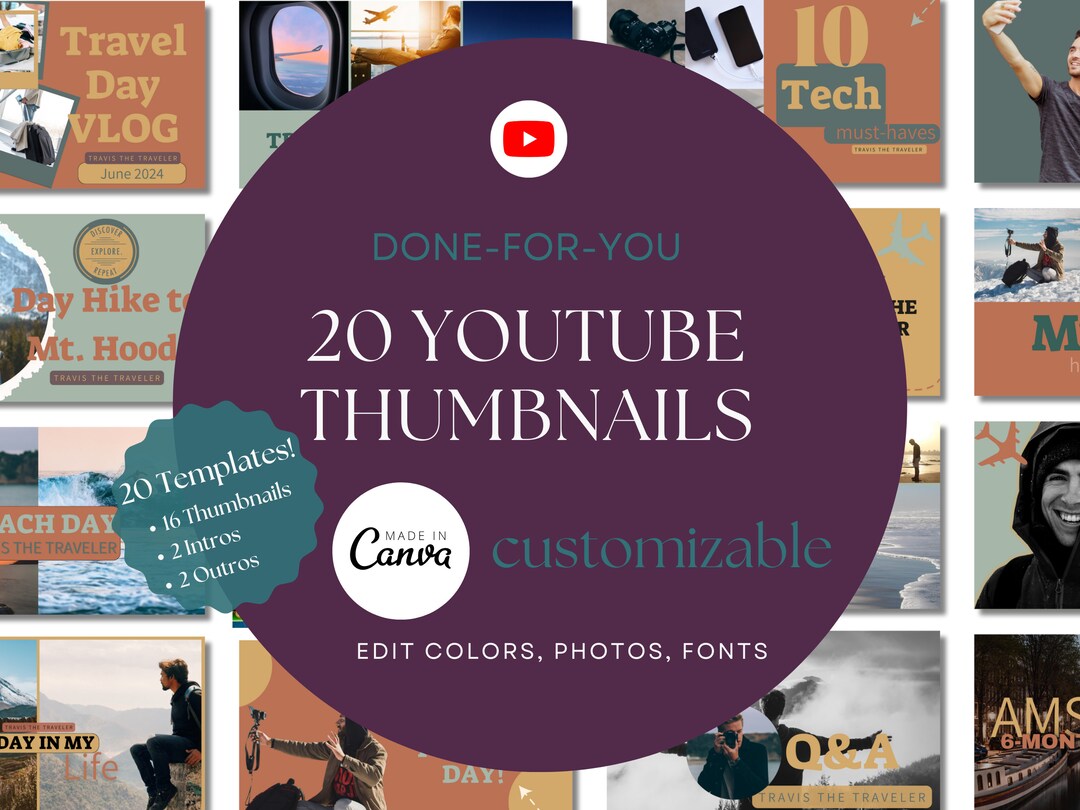 Youtube Thumbnail, Youtube Branding Kit, Youtube Template, Content ...