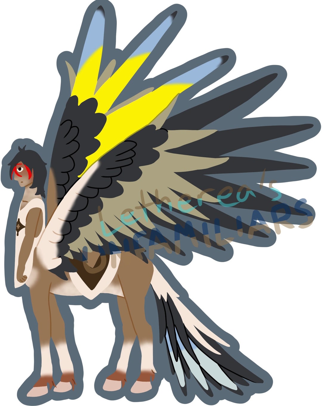 Dianthus the Finch Centaur Sticker - Etsy