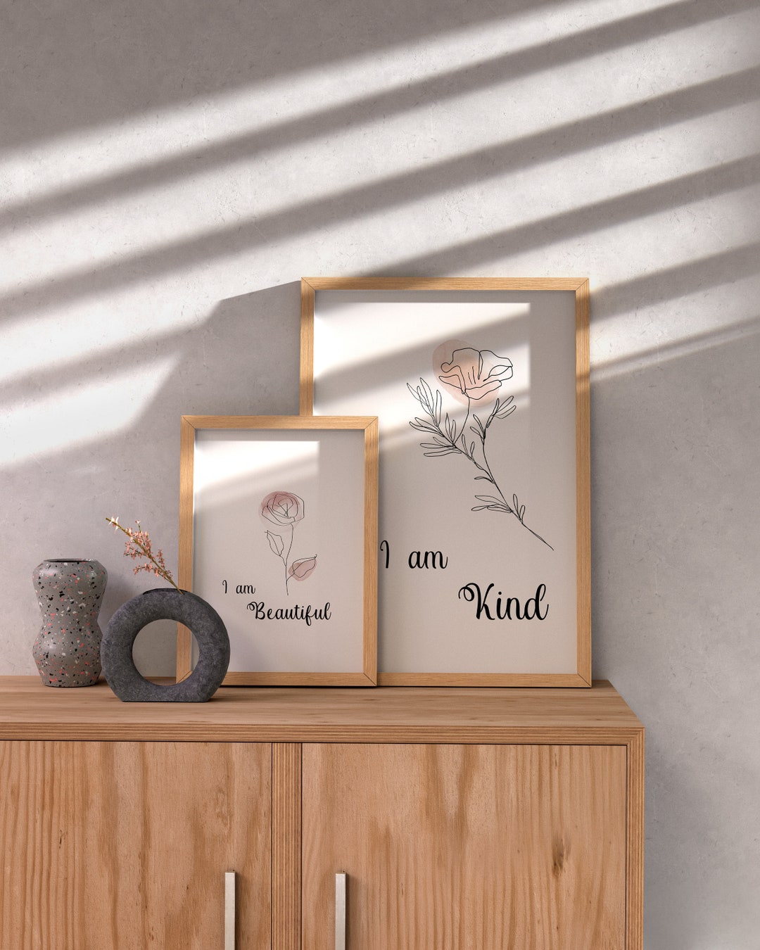 I Am Beautiful and Kind | Poster Design | Digital Print | Femine ...