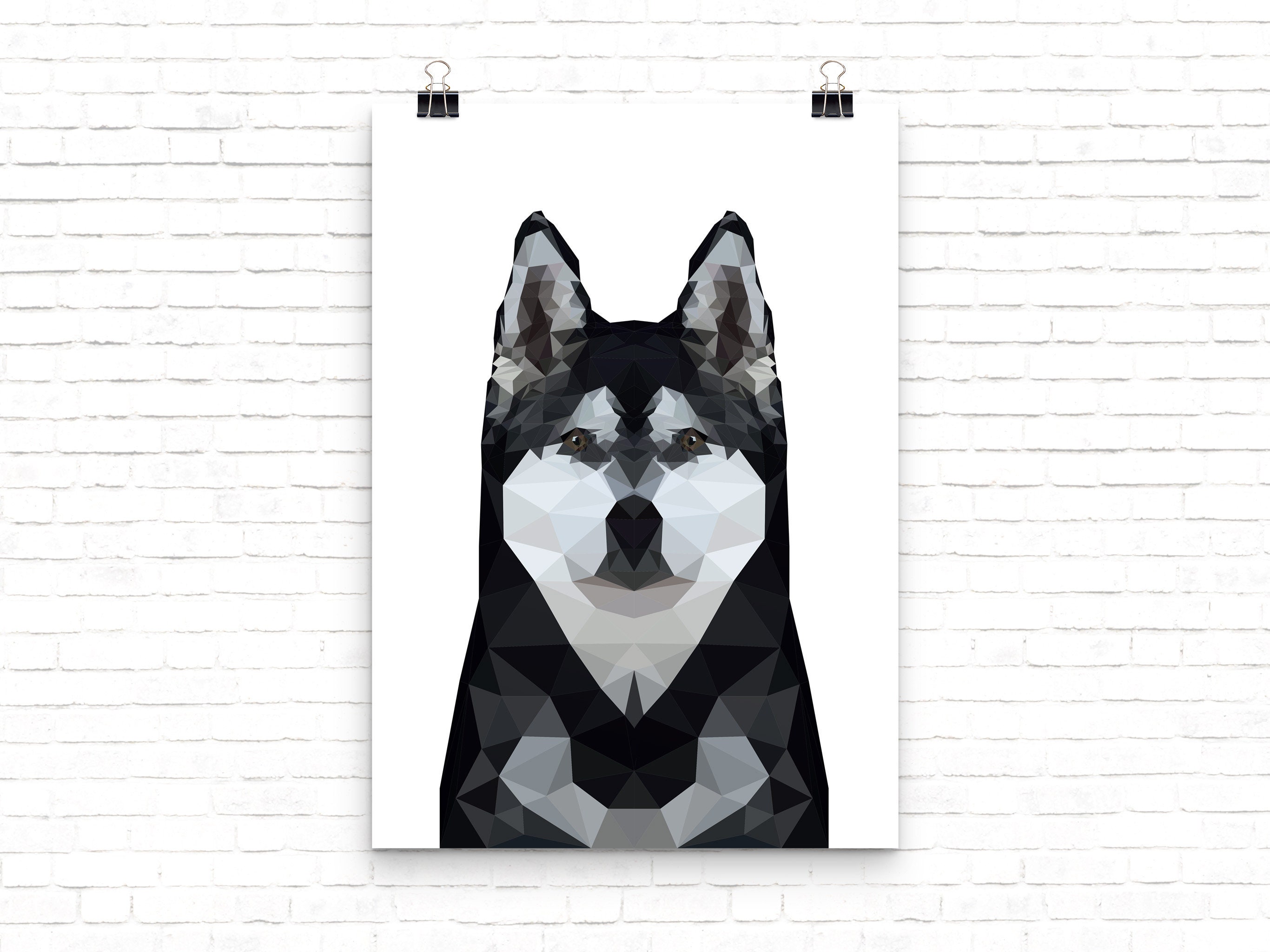 Polyart Dog Poster Geometric Design Wall Art Poster Dog Downloadable ...