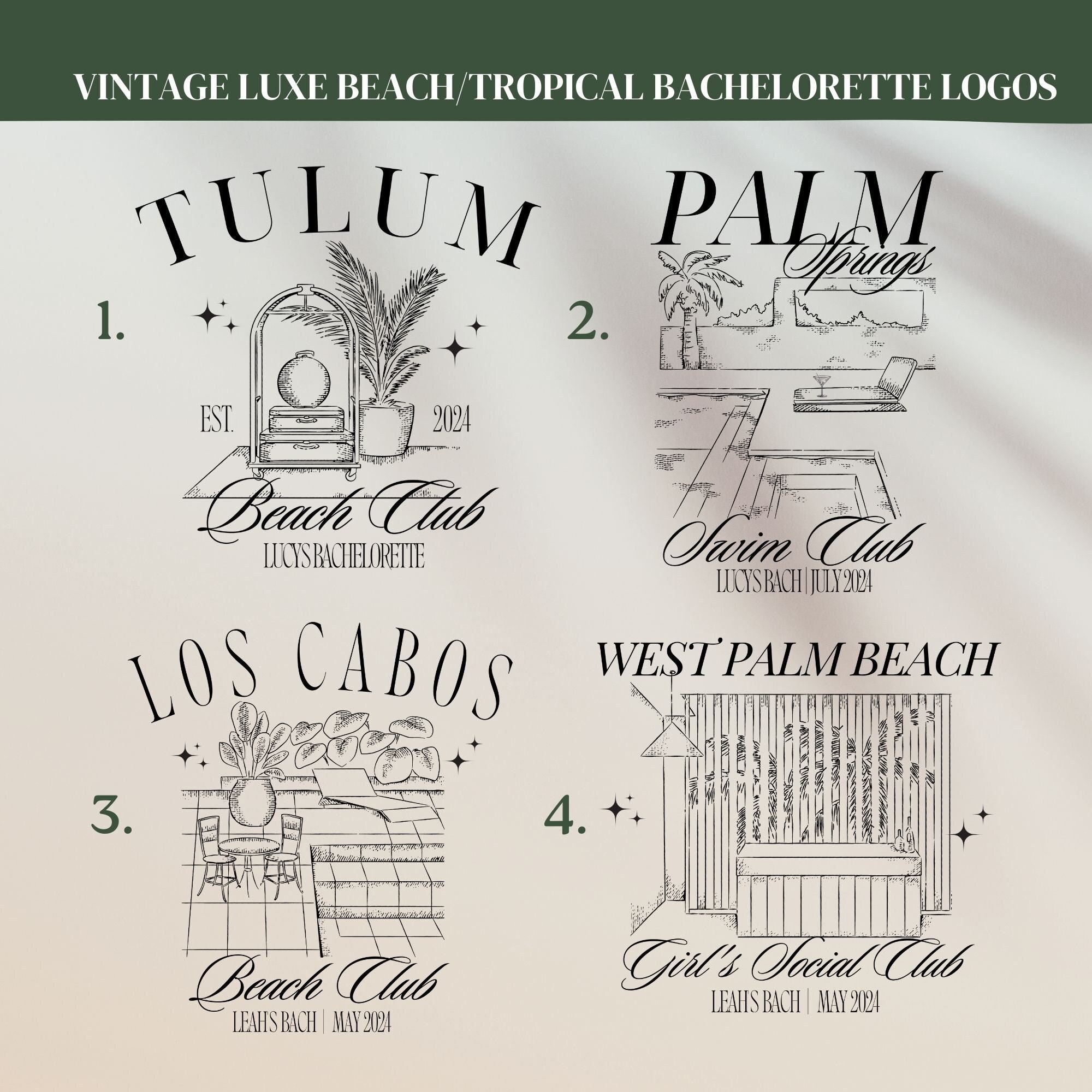 Boho Tropic Bachelorette Logos, Bachelorette SVG, Hen Party Weekend ...