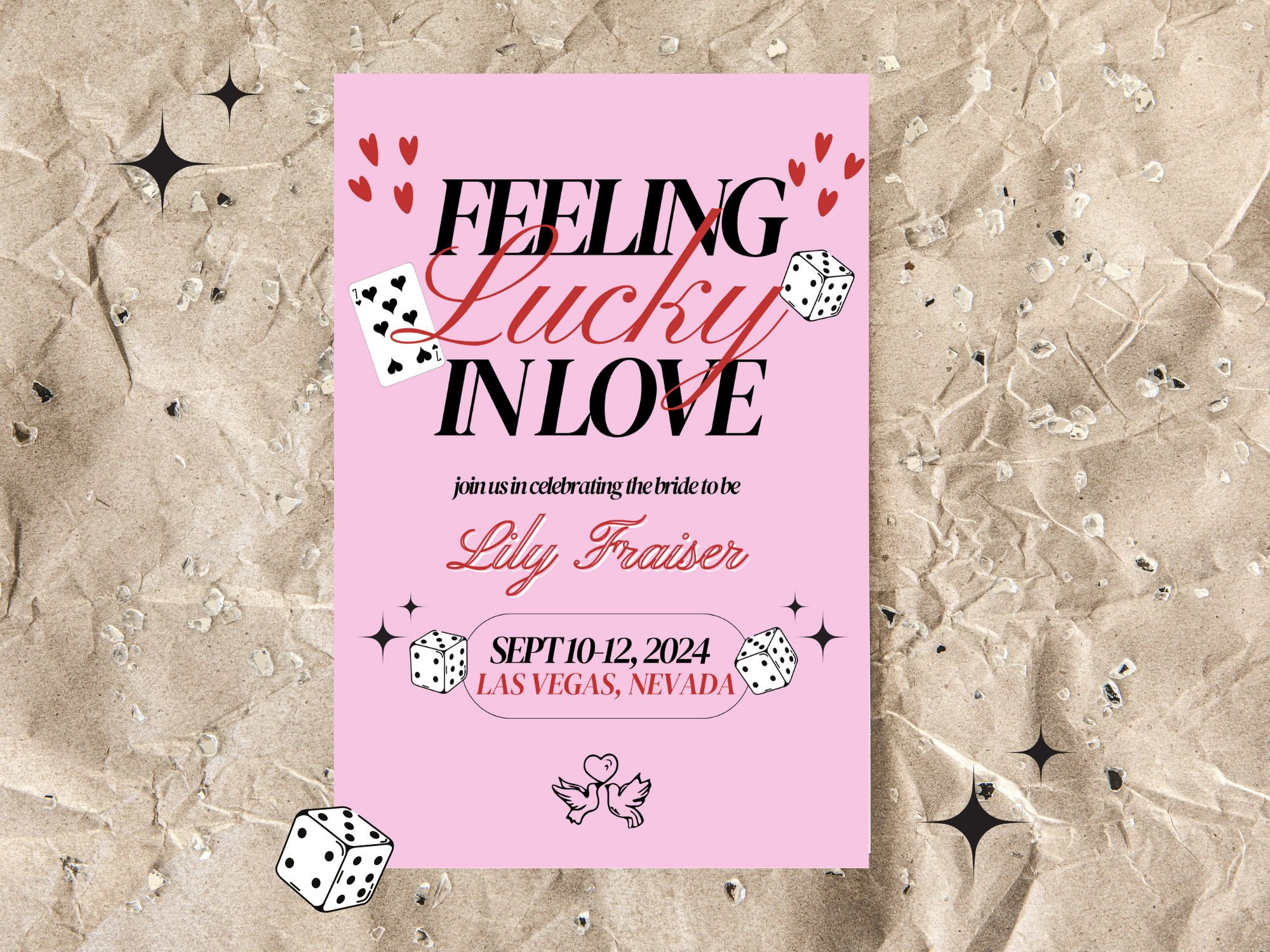 Lucky in Love Bachelorette Invite and Itinerary Template, Feeling Lucky ...