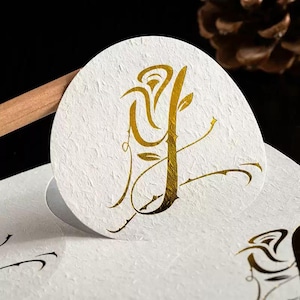 Custom Embossed Gold Foil Stickers: Wedding, Candle, Logo - Etsy