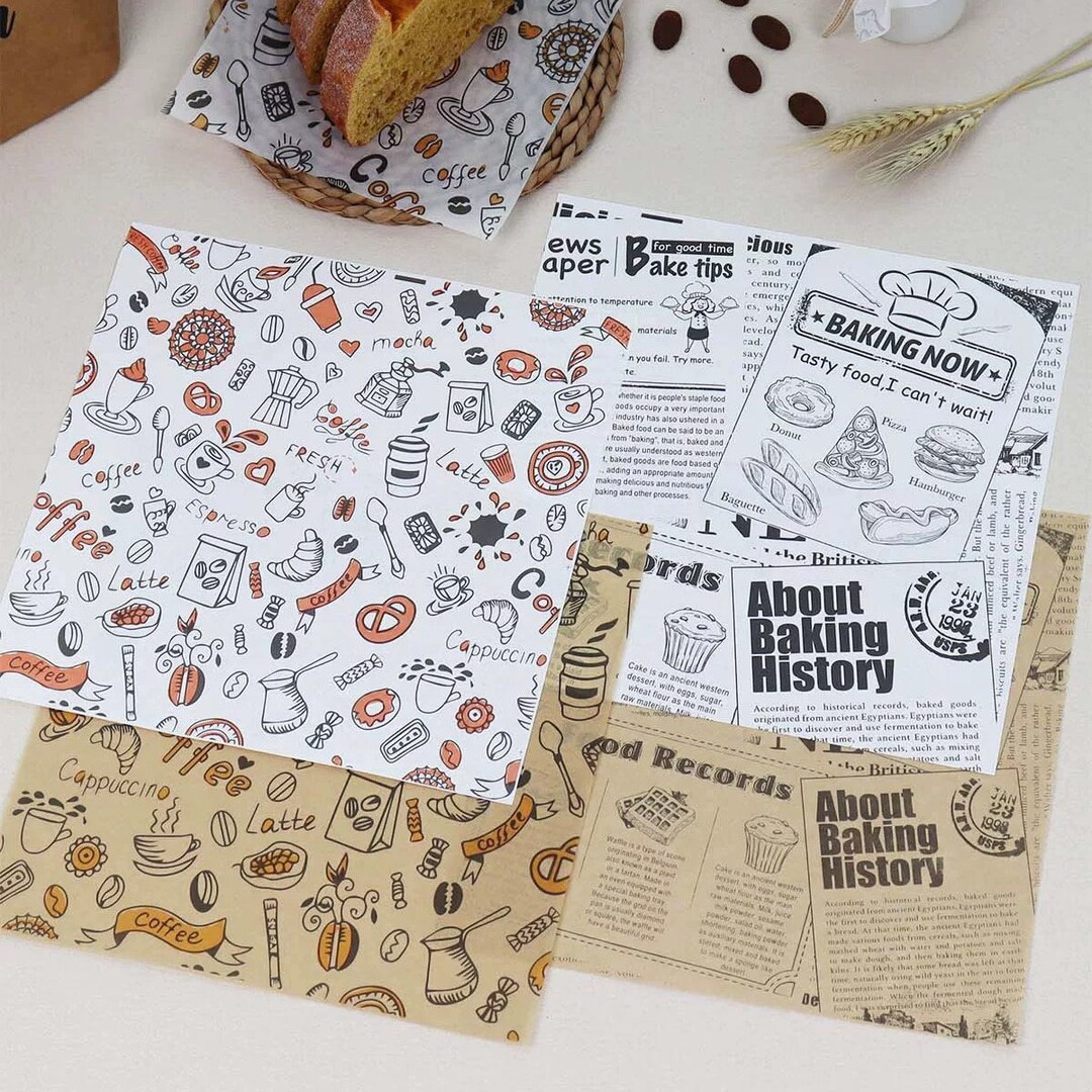 100pc/pack Custom Grease Proof Paper,ovenpaper ,food Wrapping Paper ...
