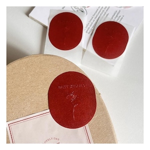 Custom Embossed Logo Stickers: Cotton Paper, Wedding, Business - Etsy