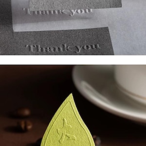 Custom Embossed Logo Stickers: Cotton Paper Labels - Etsy