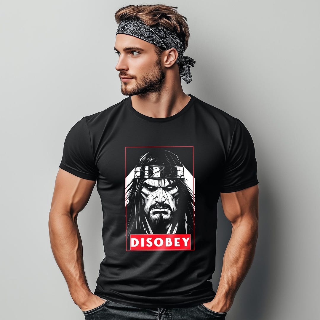 Conan the Barbarian 'DISOBEY' T-shirt - Etsy