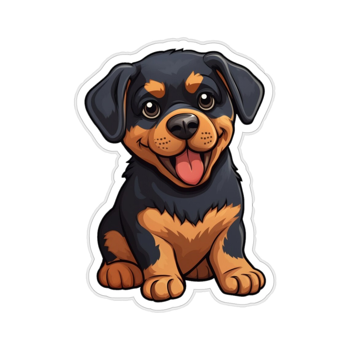 Cute Rottweiler Kiss-cut Stickers - Etsy