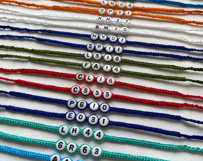 Formula 1 Driver Initials and Number Bracelet, Him Her F1 Gift, Norris ...