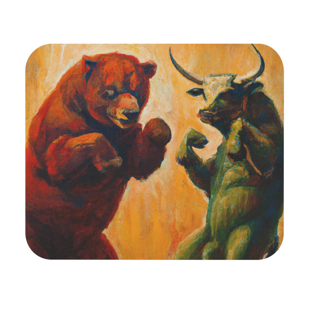 Bear Vs. Bull Mouse Pad - Etsy