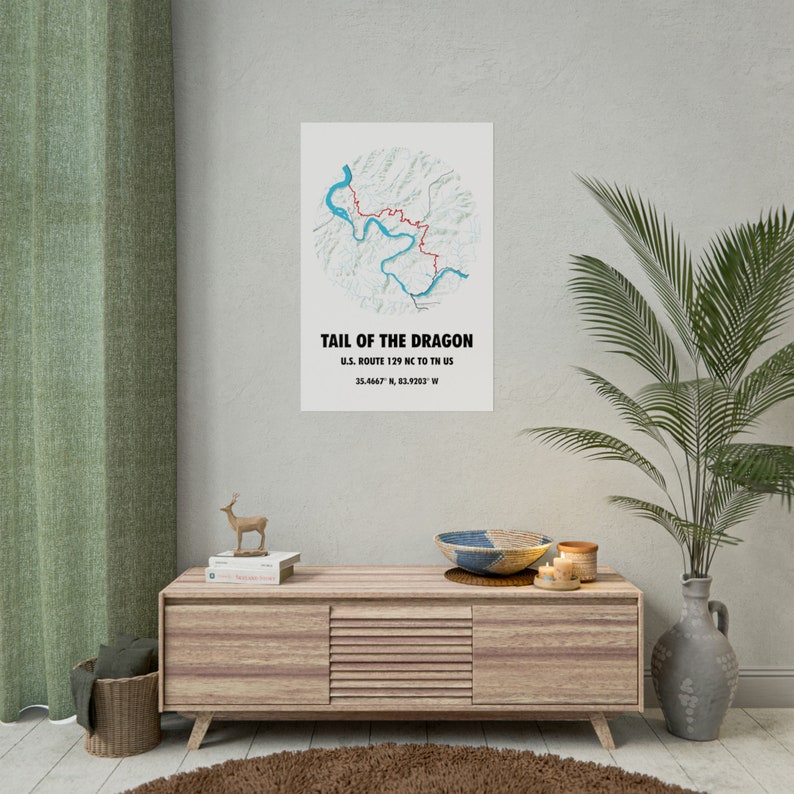 Tail of the Dragon Map Poster - Etsy