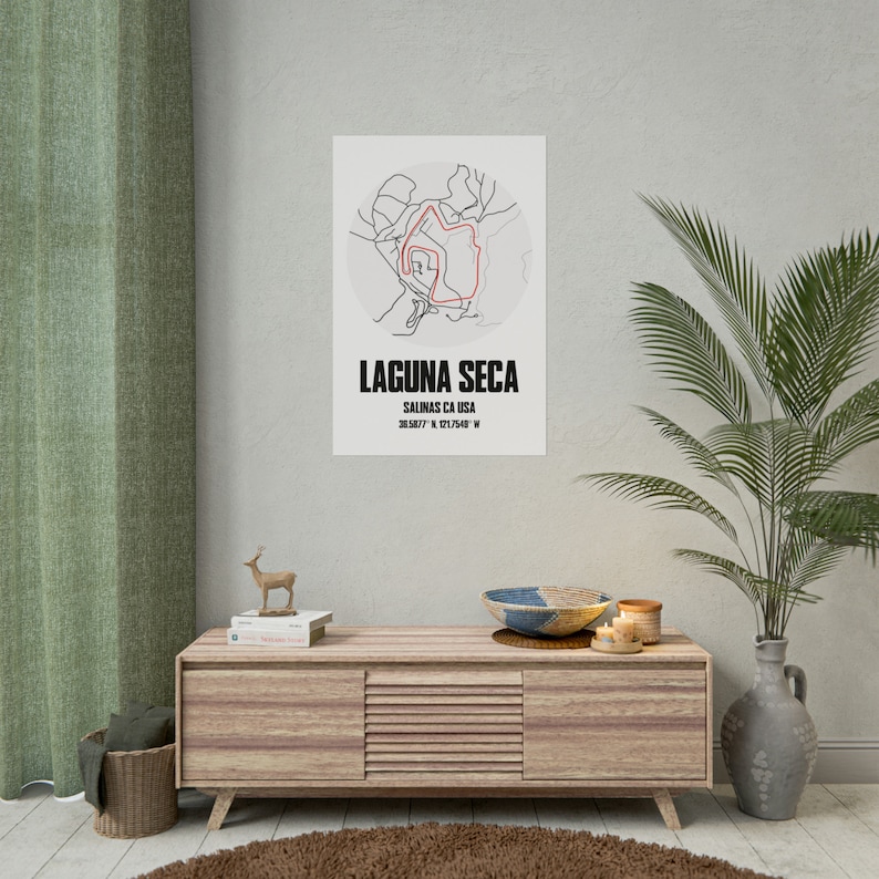 Laguna Seca Track Map Poster - Etsy
