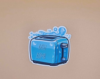 Toaster Bath Bomb Sticker, Pastel Goth, My Little Bath Bomb, Cute ...