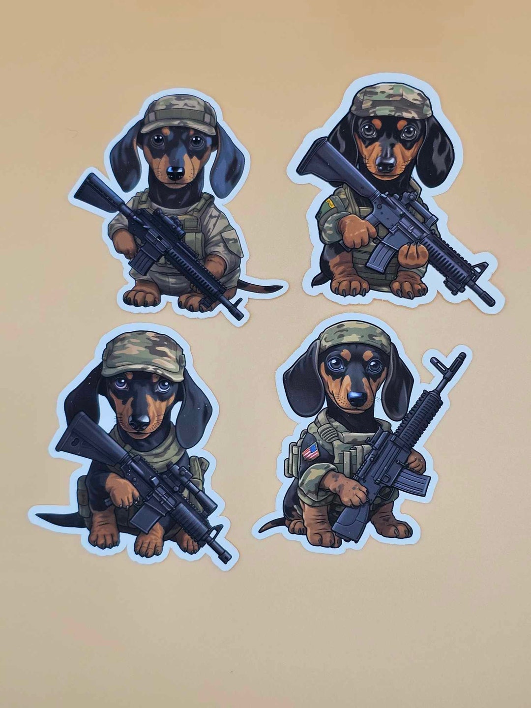 Tacticool Dachshund Sticker Pack - Etsy