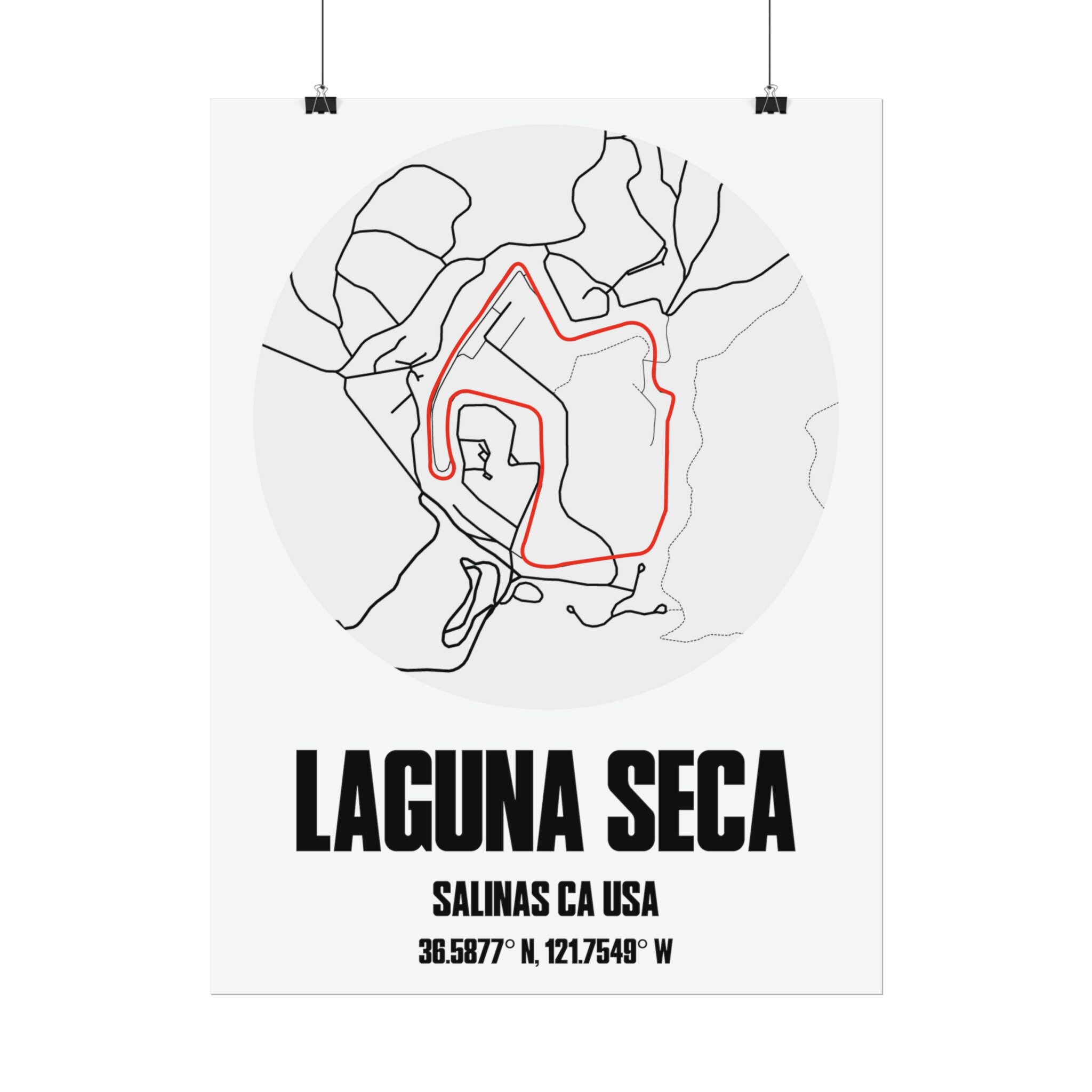Laguna Seca Track Map Poster - Etsy