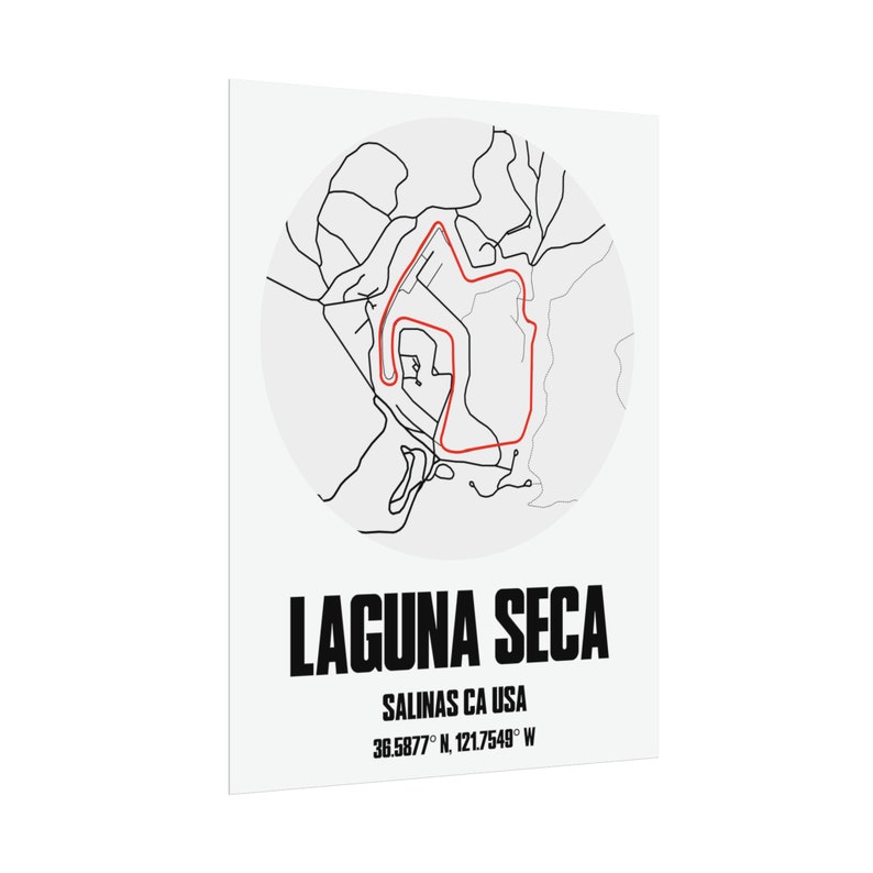 Laguna Seca Track Map Poster - Etsy