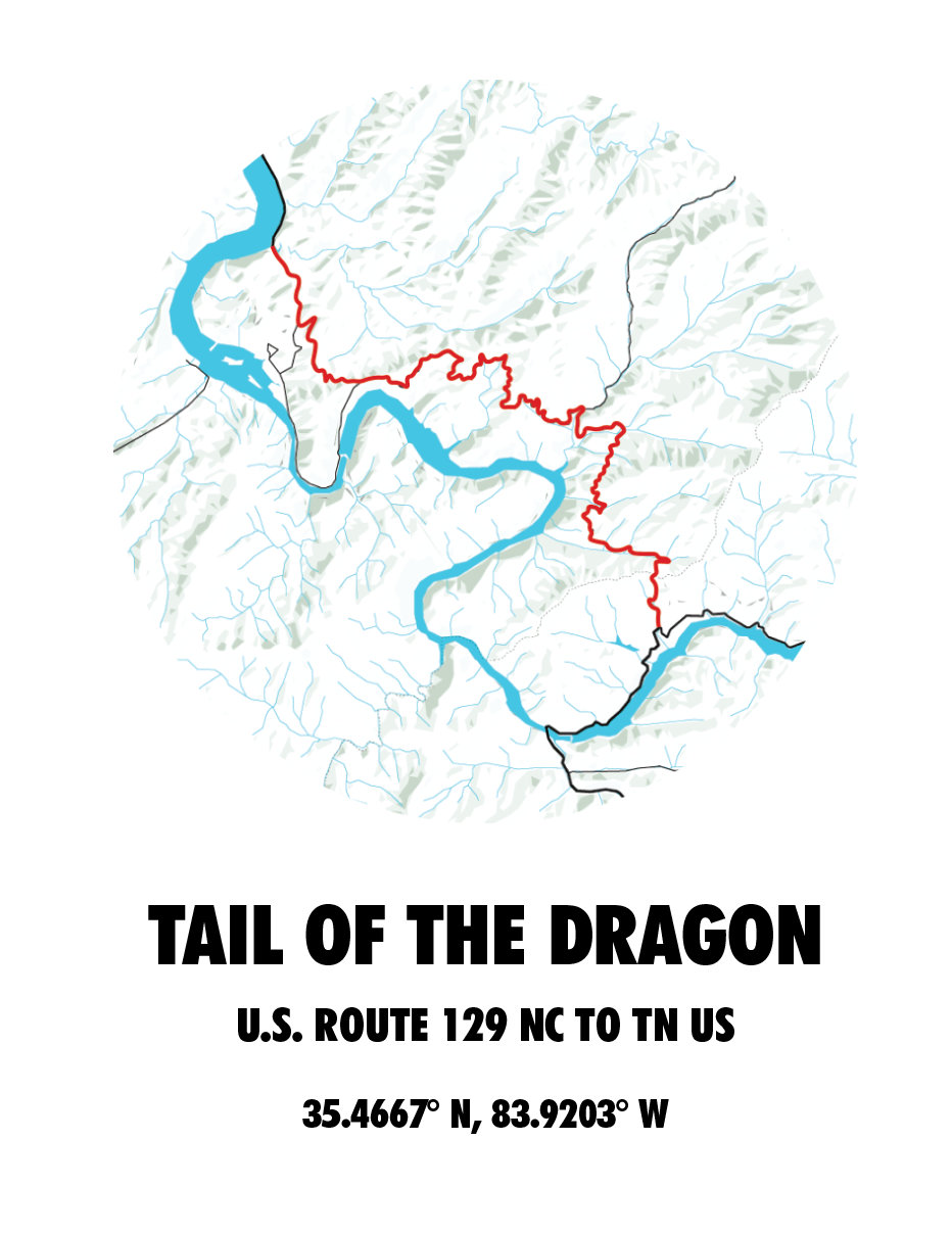 Tail of the Dragon Map Print 8.5x11 - Etsy