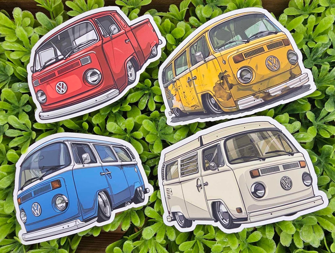 Bay Window VW Bus Sticker Pack. - Etsy
