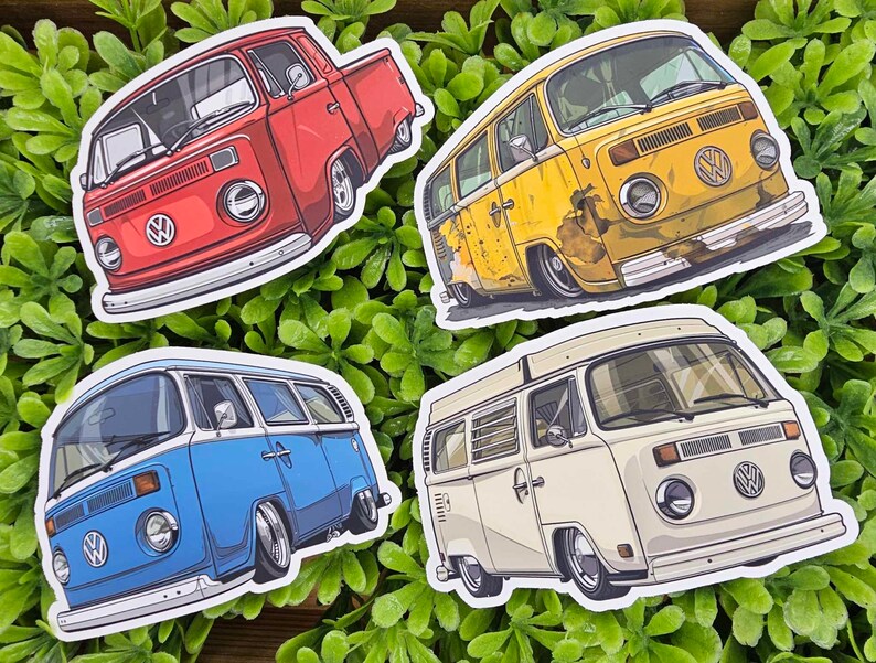 Bay Window VW Bus Sticker Pack. - Etsy