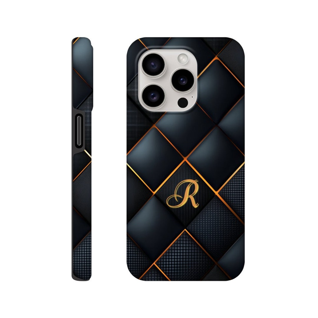 Sleek Obsidian Luxe Phone Case for iPhone and Samsung, Personalized ...