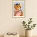 French Cat Coffee Print: Whimsical Animal Poster, Rustic Kitchen Decor ...