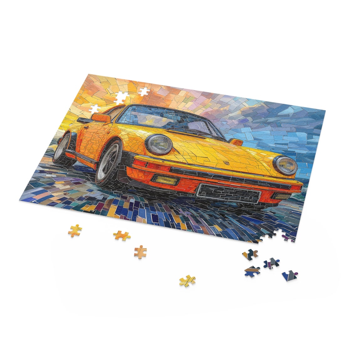 Porsche 911 Car Puzzle, Mosaic, 500 Pieces, Unique Jigsaw, Game ...