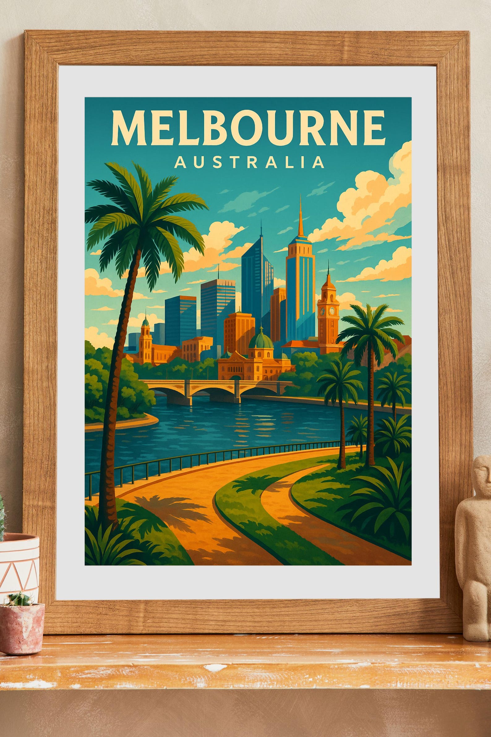 Vintage Melbourne Travel Poster | Australia Scenic Art Print - Etsy