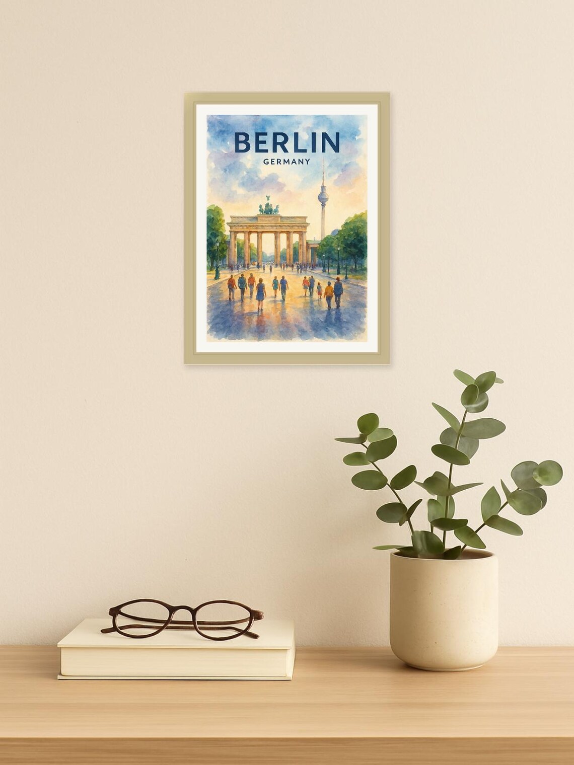 Berlin Watercolor Poster: German Travel Art Print - Etsy