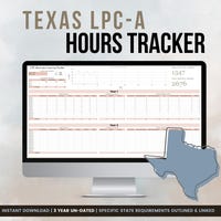 Licensure Hours Tracker for LCPA, LCSW, LPC, Etc. Google Sheets - Etsy