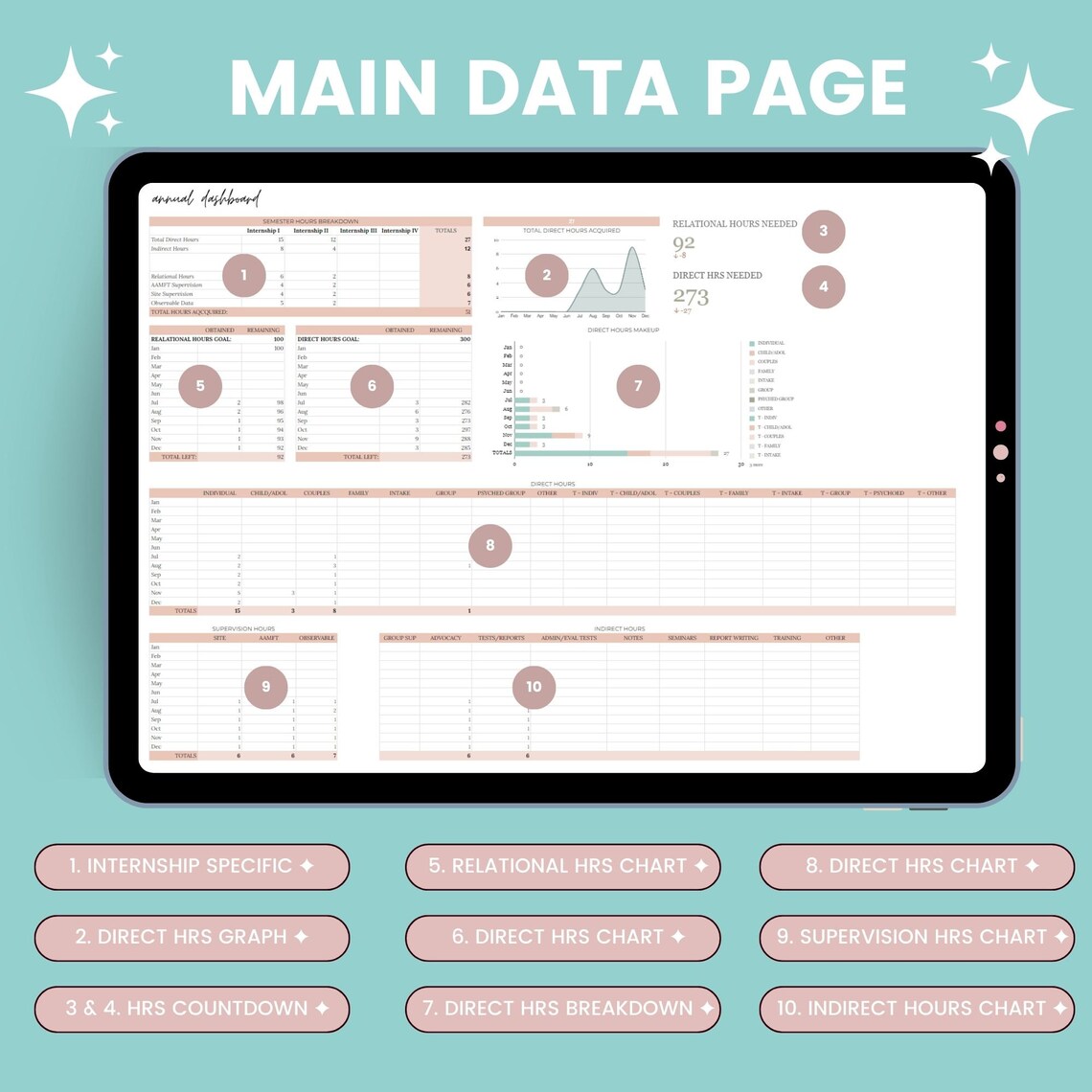 Neutral MFT Internship Tracker | Google Sheets Template for Internship ...