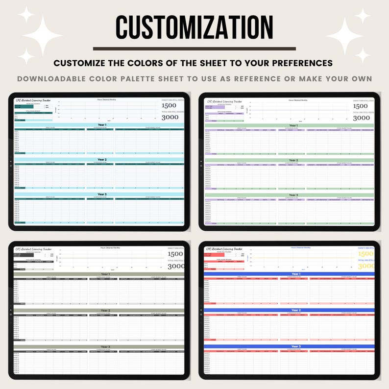 Virginia Lpc-resident Hours Tracker | 3-year Supervision Log + Client ...