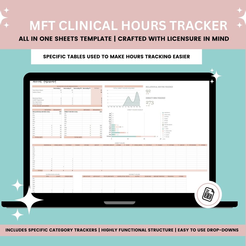 Neutral MFT Internship Tracker | Google Sheets Template for Internship ...