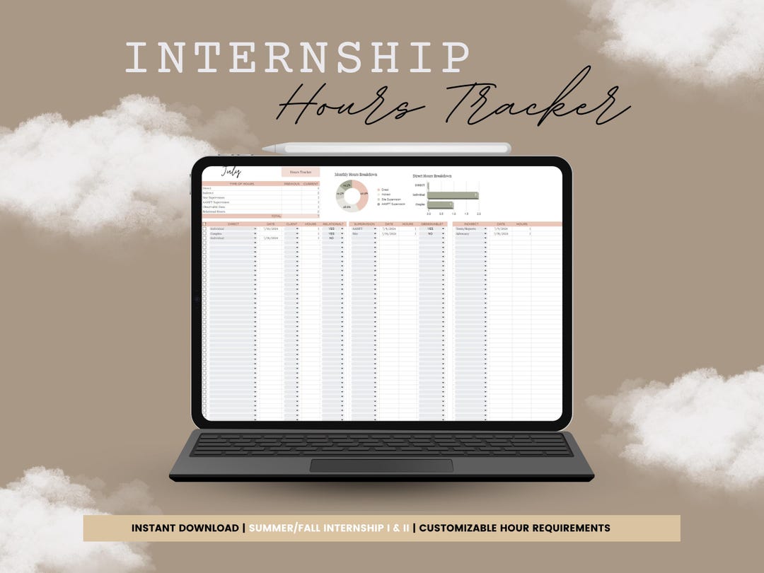 Comprehensive Clinical Summer Fall Internship Hours Tracker | Google ...
