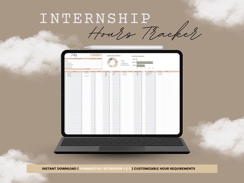 Comprehensive Clinical Summer Fall Internship Hours Tracker | Google ...