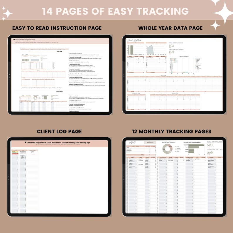 Clinical Hours Tracker | Google Sheets Template for Internship ...