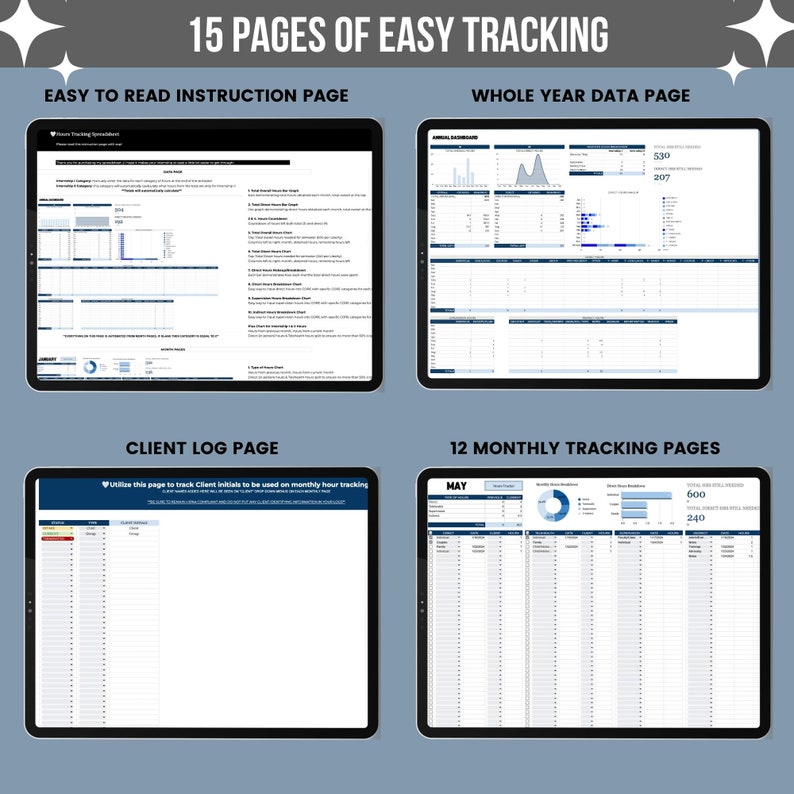 Comprehensive Clinical Internship I/II Hours Tracker | Fall & Spring ...