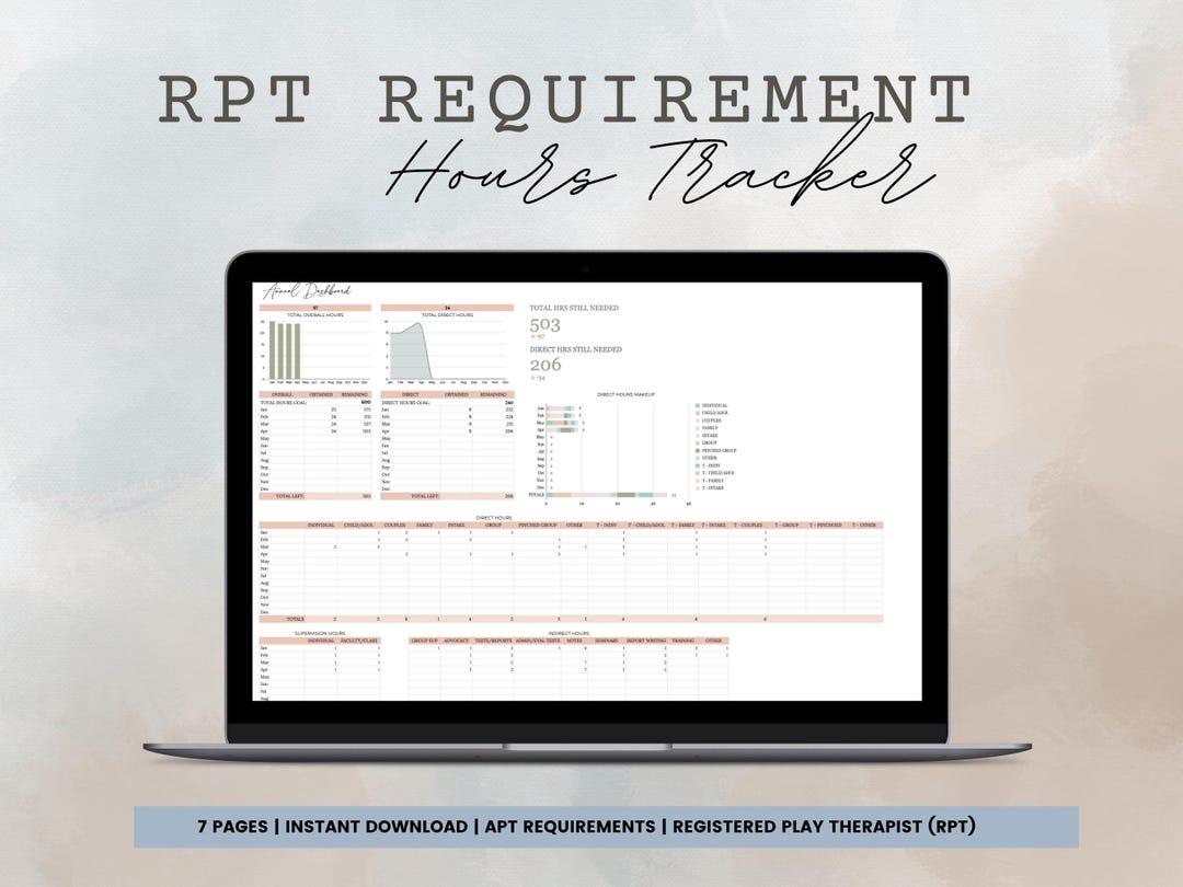 RPT Hours Tracker | Play Therapy, Supervision, & Instruction | Clinical ...