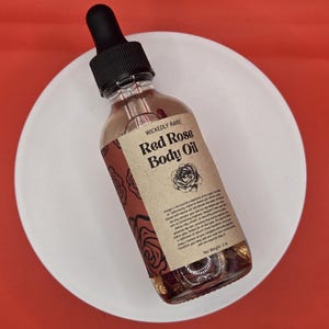 Red Rose Body Oil - Etsy