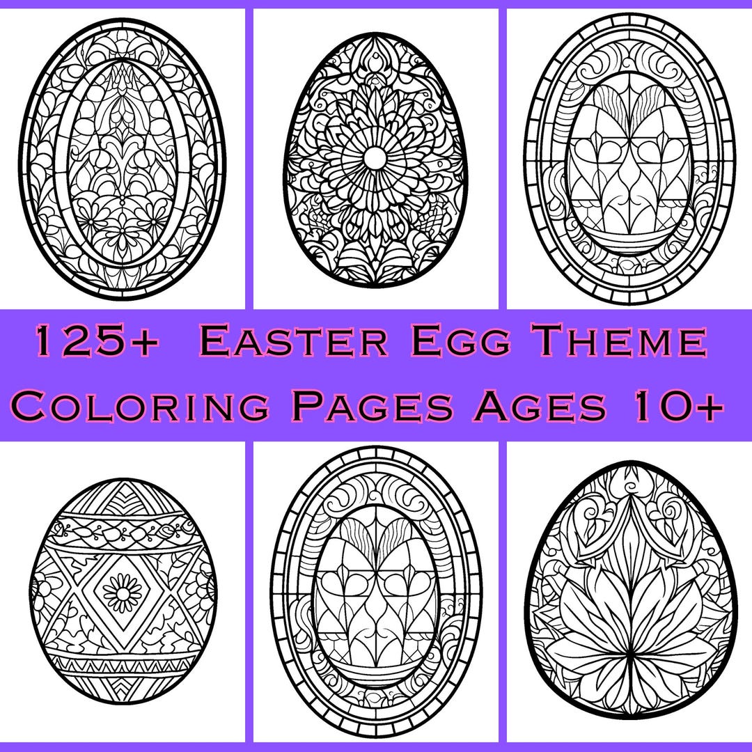 Easter Eggs Coloring Pages - 125+ Unique Detailed Coloring Pages - Ages ...